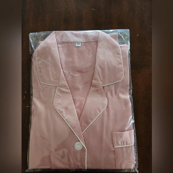 Intimates & Sleepwear | Nwt Silk Pink Two Piece Pajama Set | Poshmark